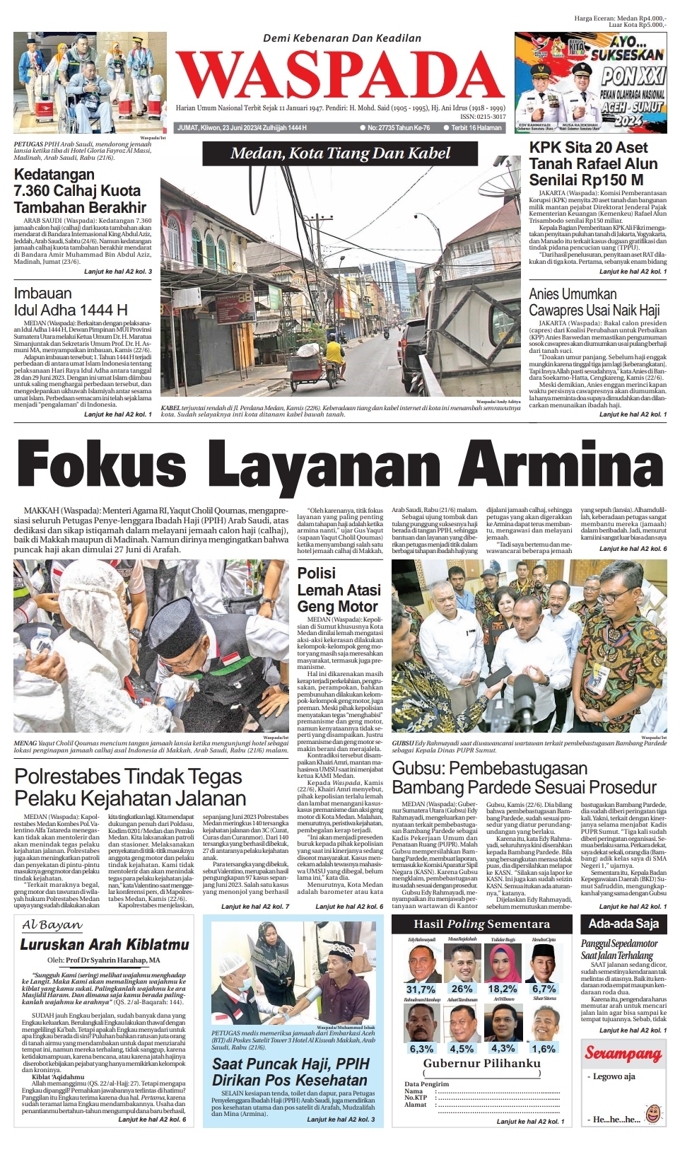 Waspada Jumat 23 Juni 2023 Epaper Harian Waspada